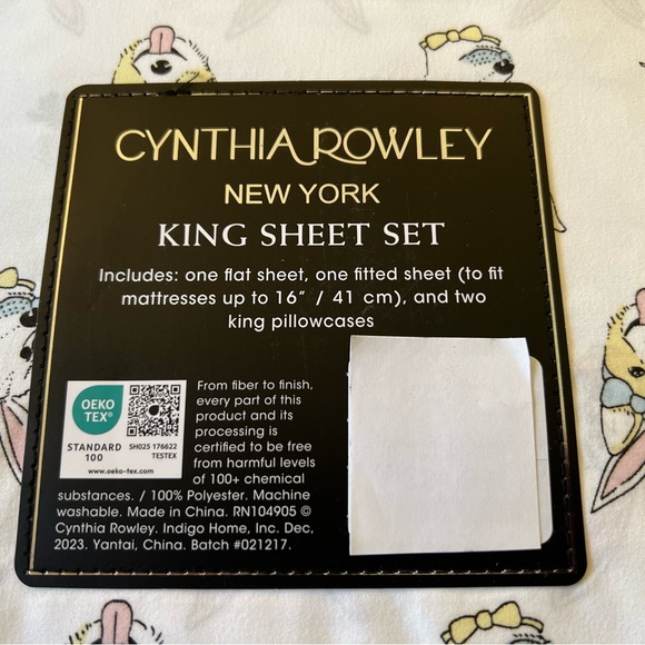 Cynthia Rowley | Bedding | Nwt Cynthia Rowley King Easter Bunny Dogs ...